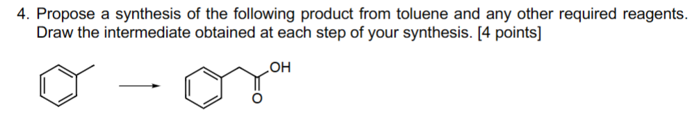 Solved 4. Propose a synthesis of the following product from | Chegg.com