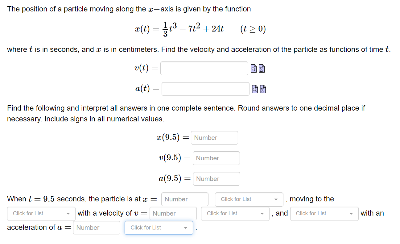 [Solved]: The position of a particle moving along the x-ax
