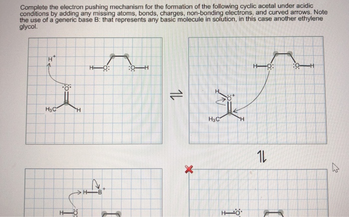 Solved Complete the electron pushing mechanism for the | Chegg.com Solved Complete the electron pushing mechanism for the | Chegg.com