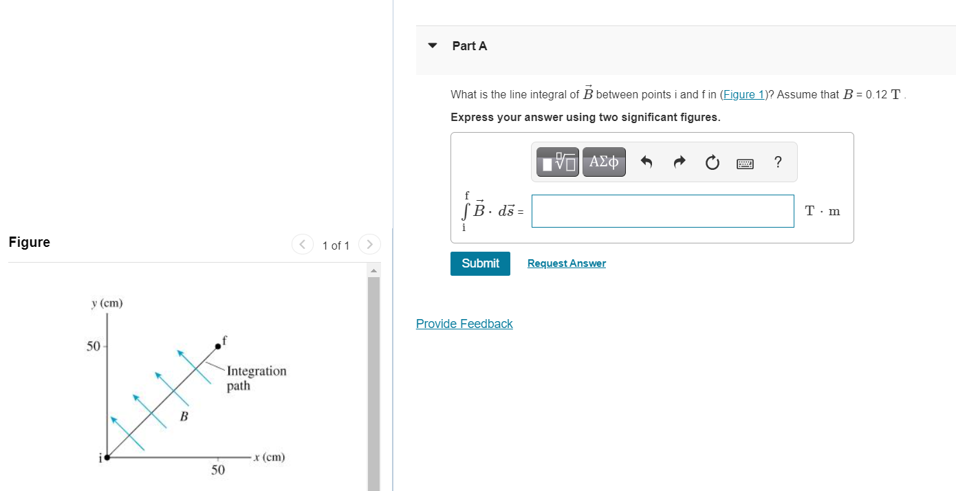 Solved Part A What is the line integral of B between points | Chegg.com