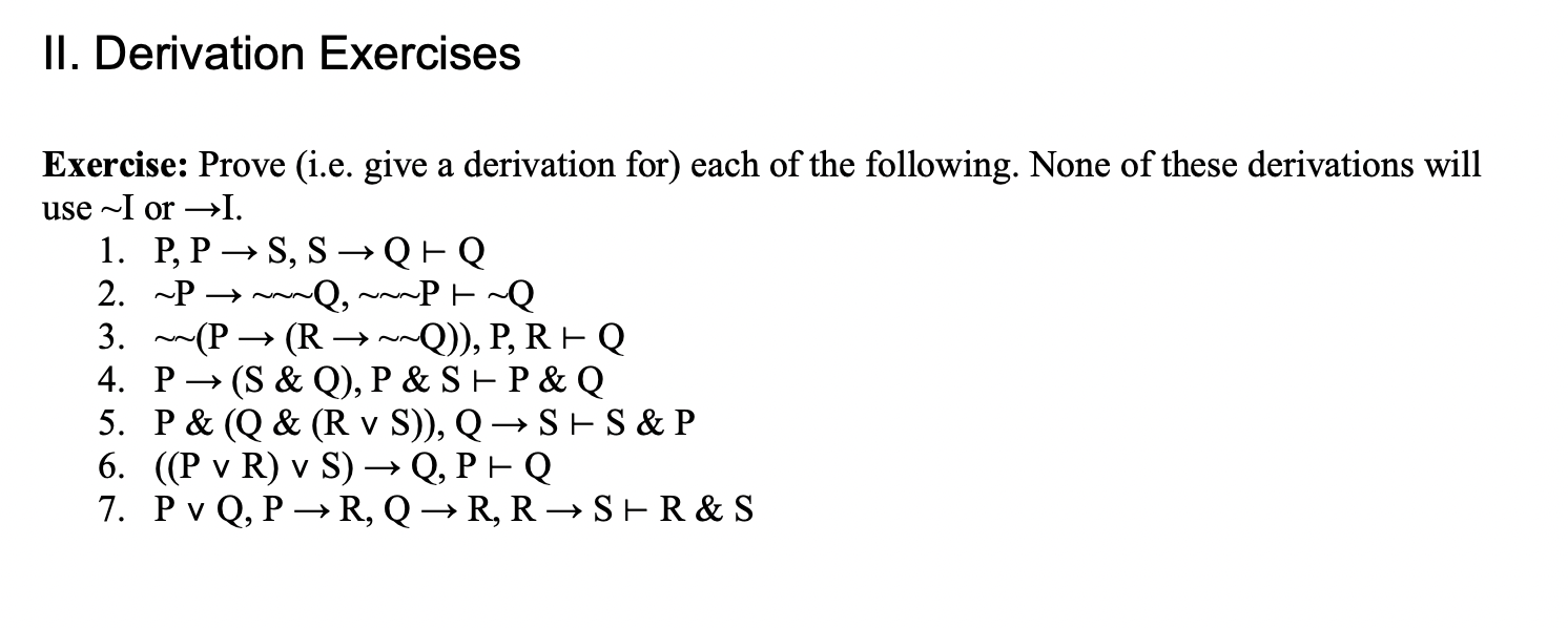 Exercise: Prove (i.e. give a derivation for) each of | Chegg.com