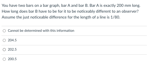 Solved You have two bars on a bar graph, bar A and bar B. | Chegg.com