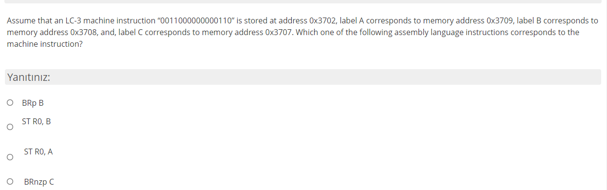Solved Assume that an LC-3 machine instruction | Chegg.com