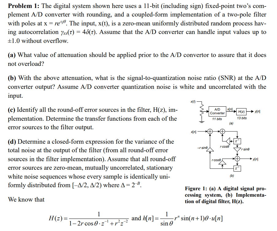 Problem 1: The digital system shown here uses a | Chegg.com