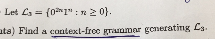 Solved ts) Find a context-free grammar generating Ls. | Chegg.com