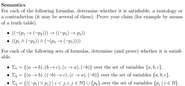 Solved Semantics For each of the following formulas, | Chegg.com