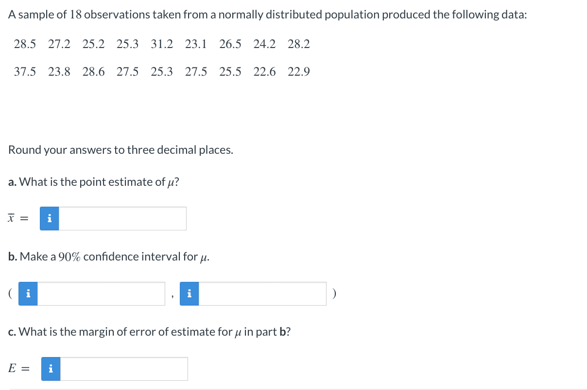 Solved A sample of 18 observations taken from a normally | Chegg.com
