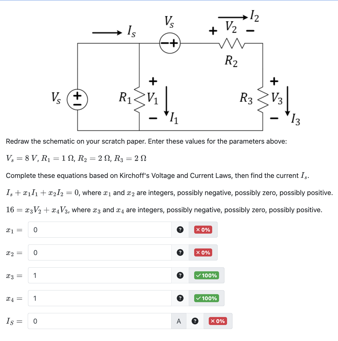Solved Redraw The Schematic On Your Scratch Paper Enter 