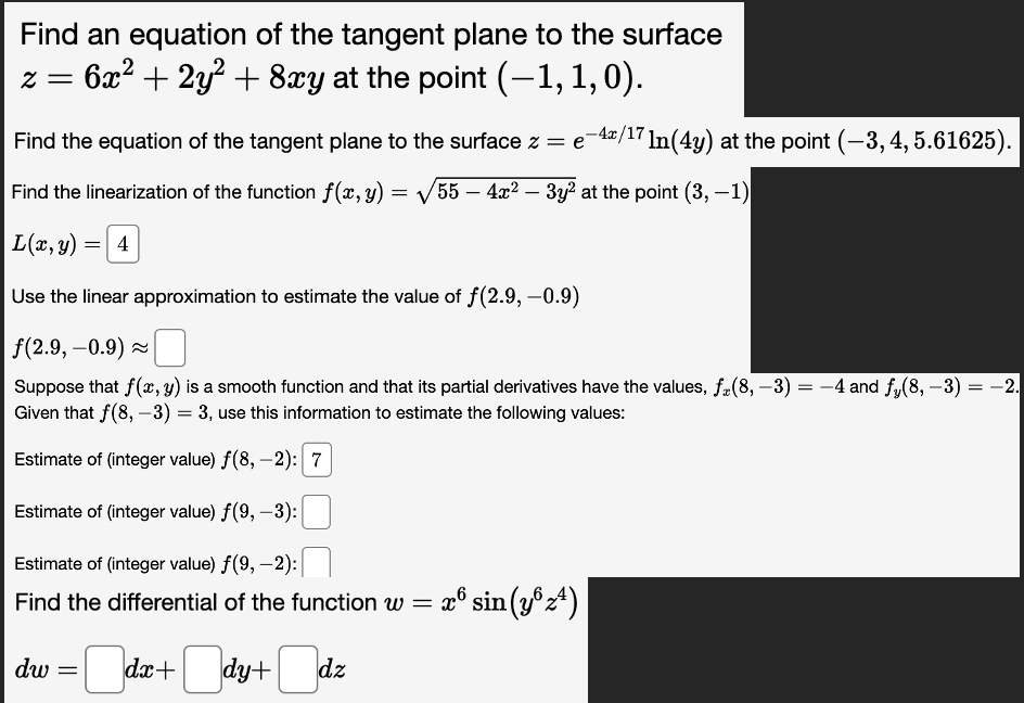 Solved Find an equation of the tangent plane to the surface | Chegg.com
