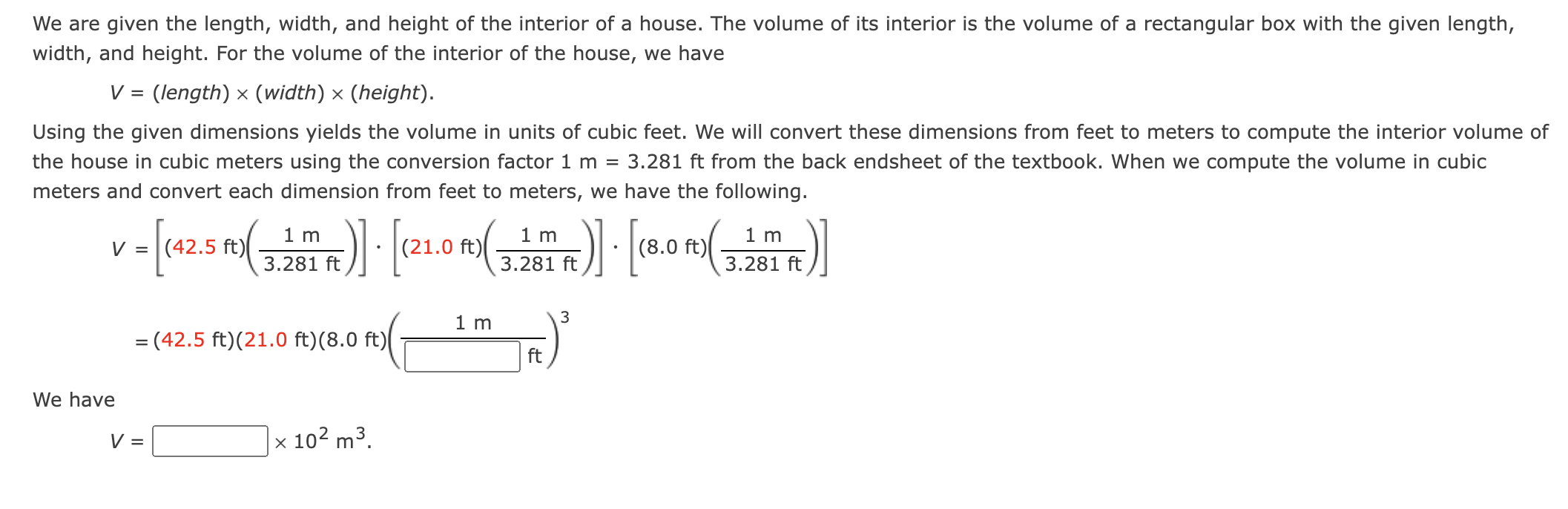 Solved We are given the length, width, and height of the | Chegg.com