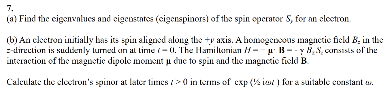 Solved Intro to Quantum Mechanics Problem: (a) ﻿Find the | Chegg.com