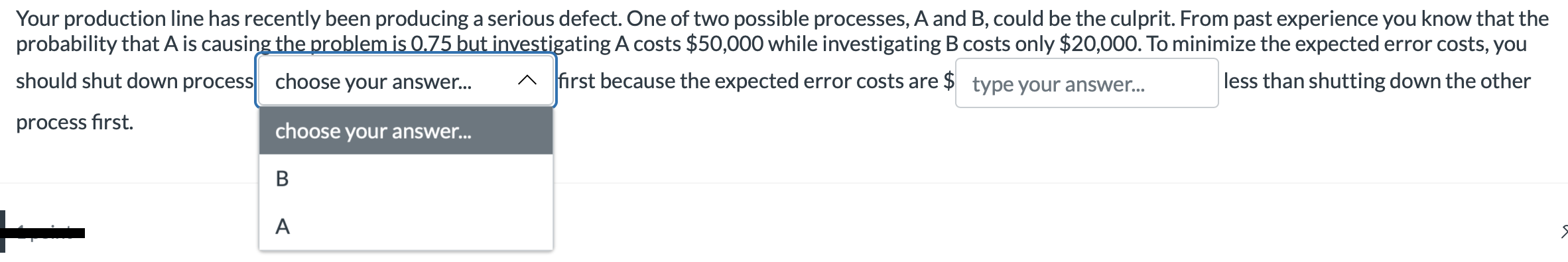 Solved Your production line has recently been producing a | Chegg.com
