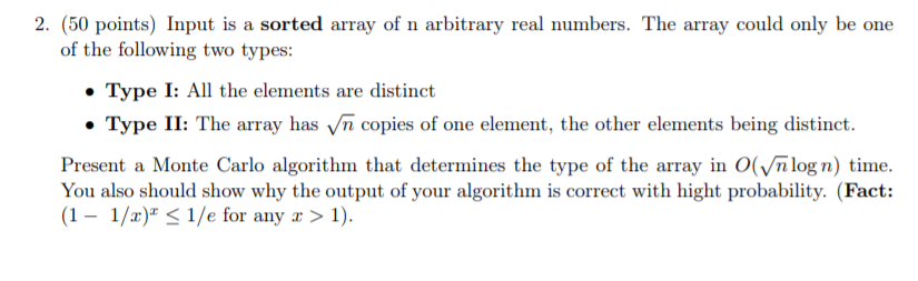 Solved For below question, describe your algorithm using | Chegg.com