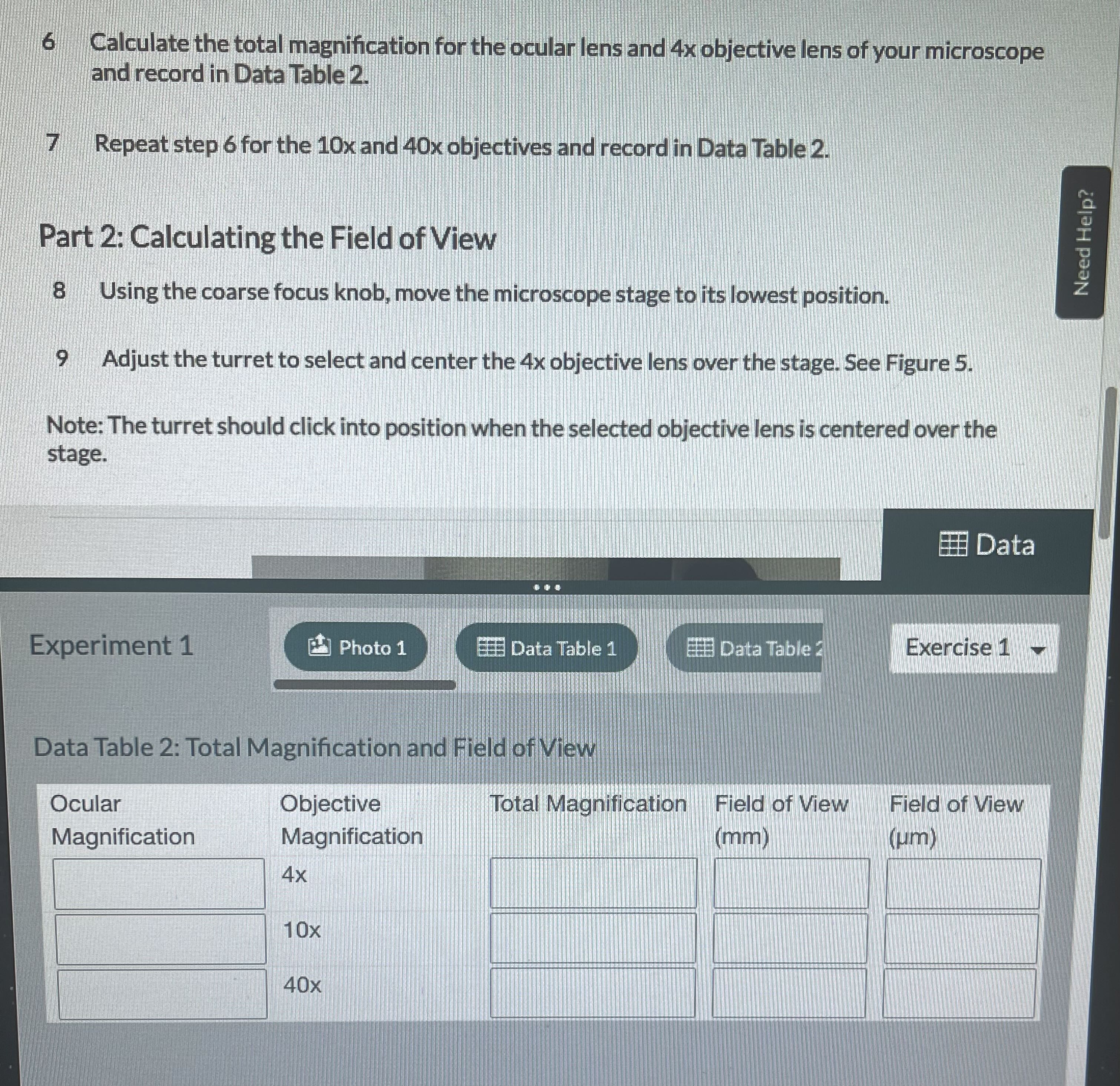 Solved 6 Calculate the total magnification for the ocular | Chegg.com