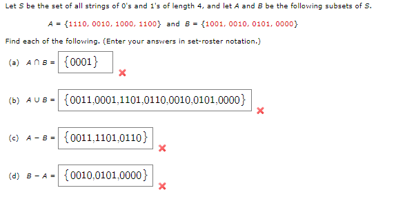 Solved Let S be the set of all strings of 0's and 1's of | Chegg.com