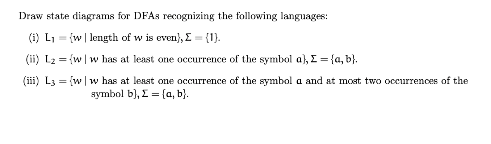 Solved Draw state diagrams for DFAs recognizing the | Chegg.com