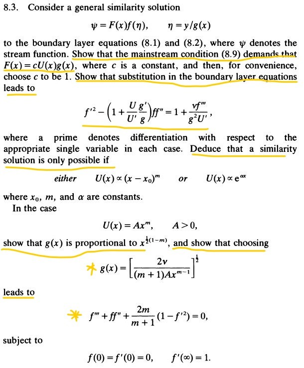 Solved 8.3. Consider a general similarity solution to the | Chegg.com