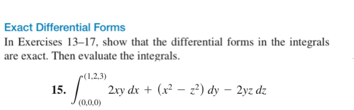 Solved Exact Differential Forms In Exercises 13 17 Show
