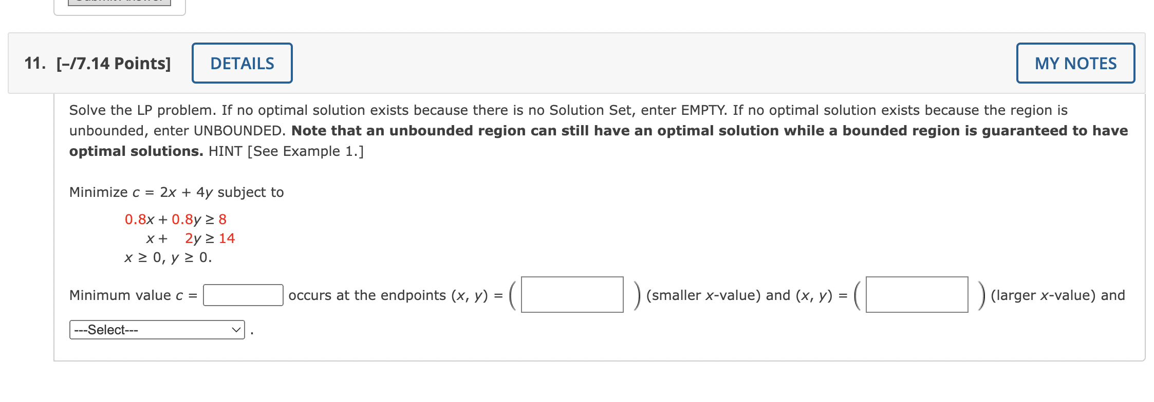 Solved Solve the LP problem. If no optimal solution exists | Chegg.com