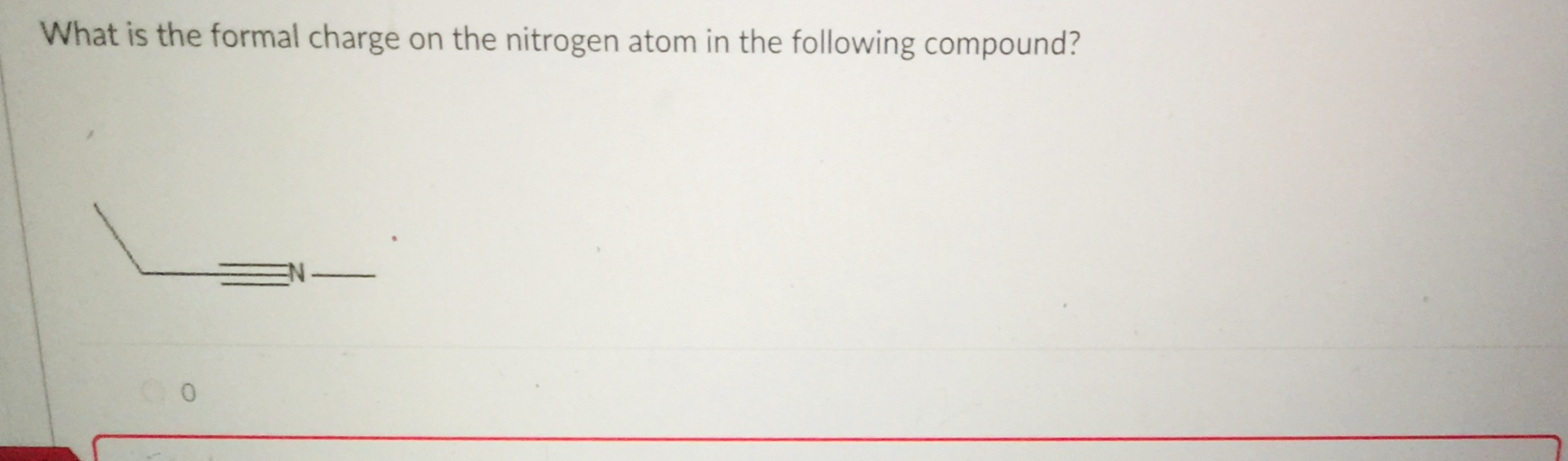 Solved What is the formal charge on the nitrogen atom in the | Chegg.com