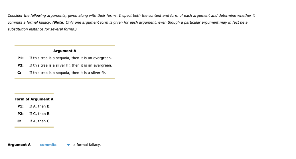 Consider the following arguments, given along with | Chegg.com