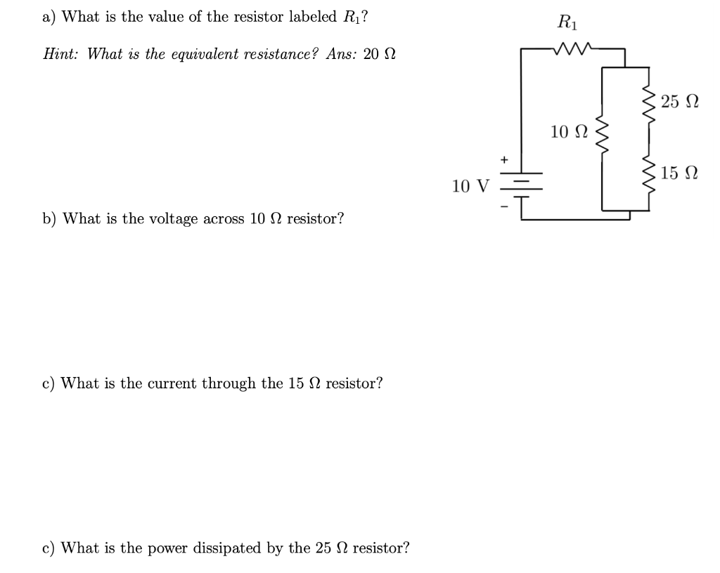 Solved a) What is the value of the resistor labeled Rį? Ri | Chegg.com