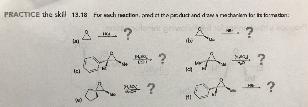 Solved For each reaction, predict the product and draw the | Chegg.com