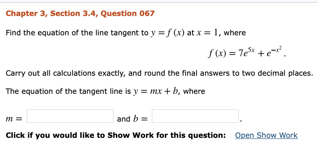 Solved Chapter 3, Section 3.4, Question 048 Find the | Chegg.com