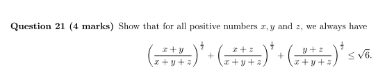 Solved Question 21 (4 marks) Show that for all positive | Chegg.com