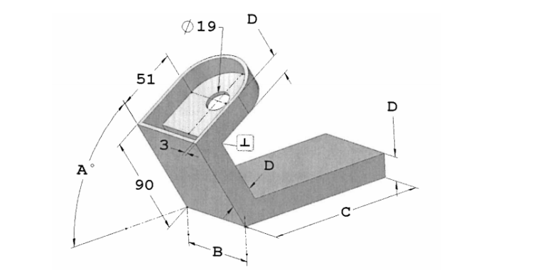 Solved Draw this in solidworks plz and show steps in | Chegg.com