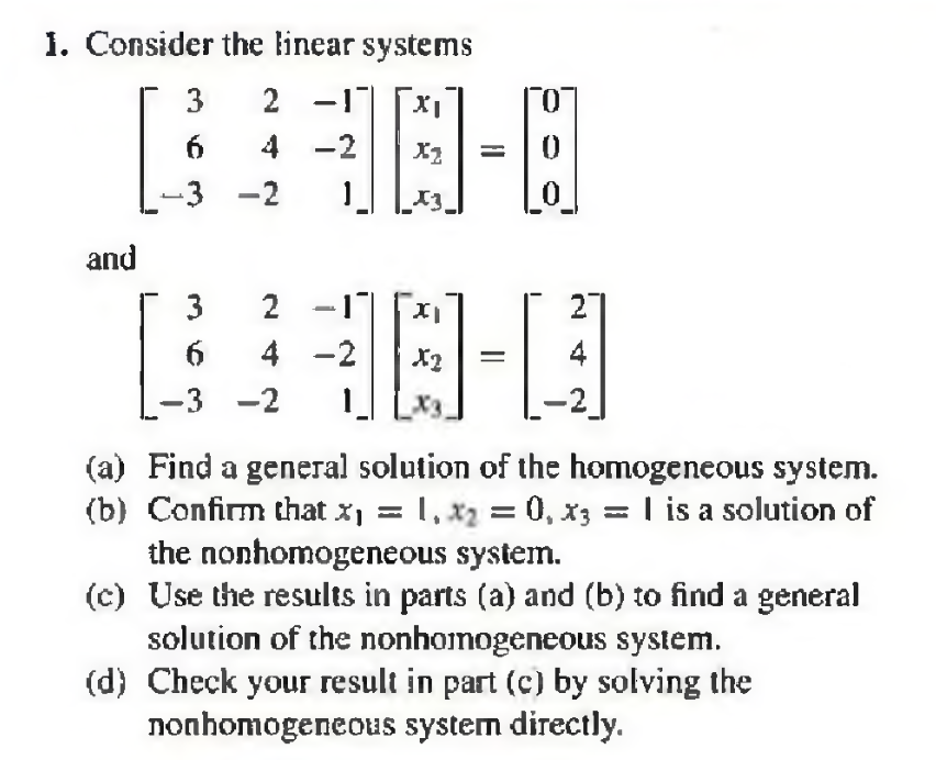 Solved Consider the linear | Chegg.com