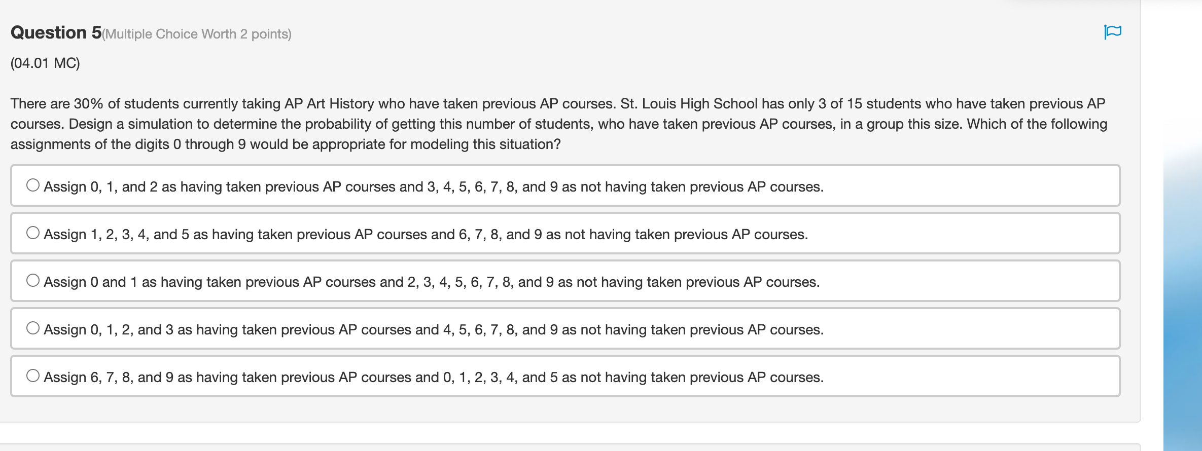 Solved Question 5(Multiple Choice Worth 2 points) (04.01 MC) | Chegg.com
