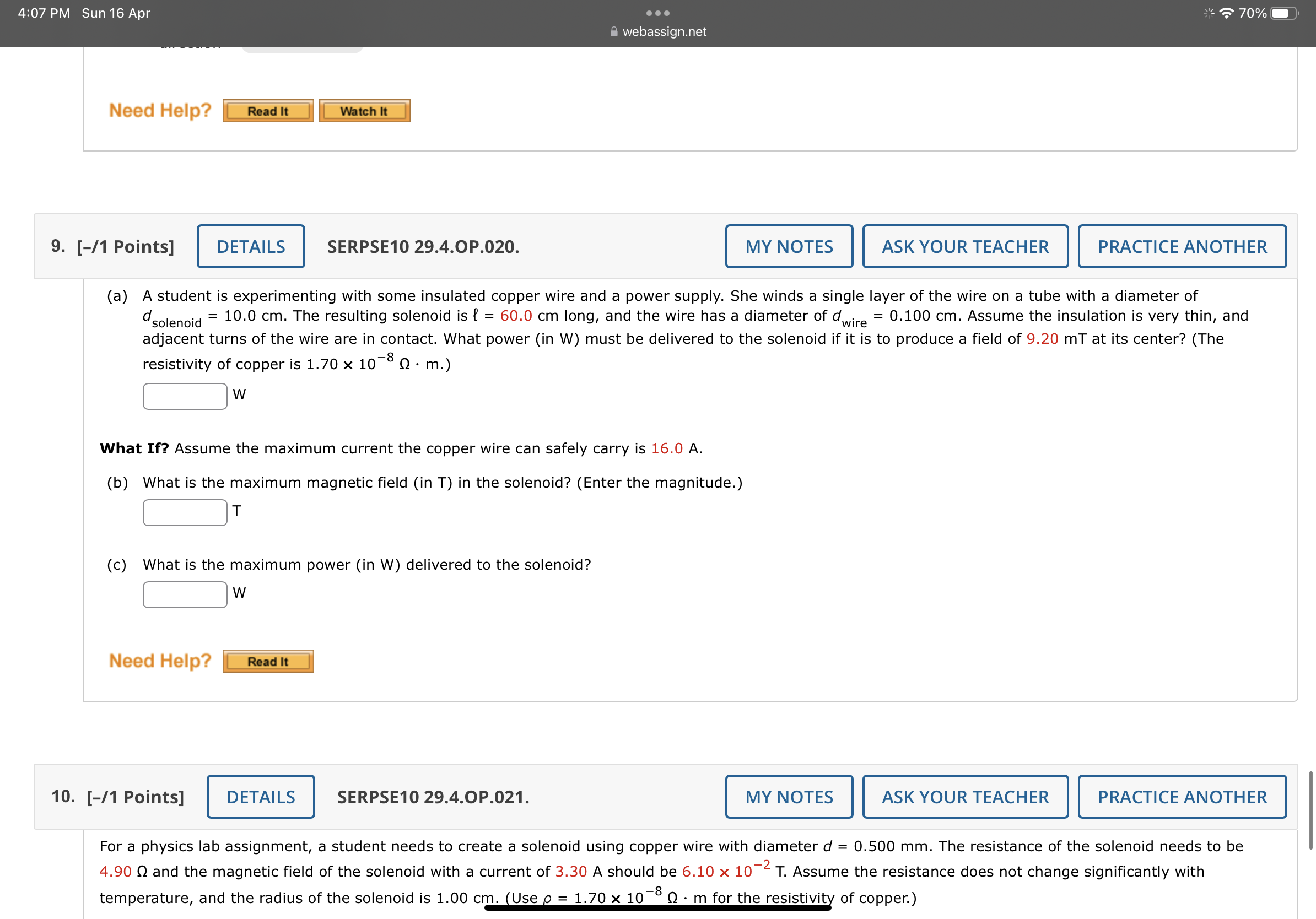 Solved (a) A student is experimenting with some insulated | Chegg.com