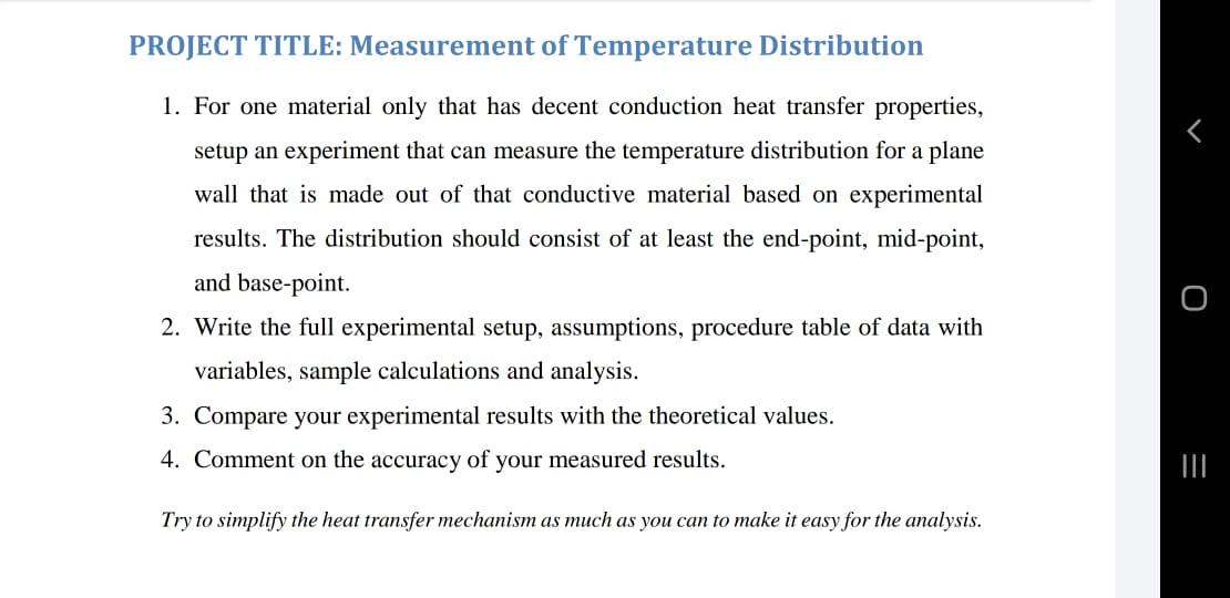 Solved PROJECT TITLE: Measurement of Temperature | Chegg.com