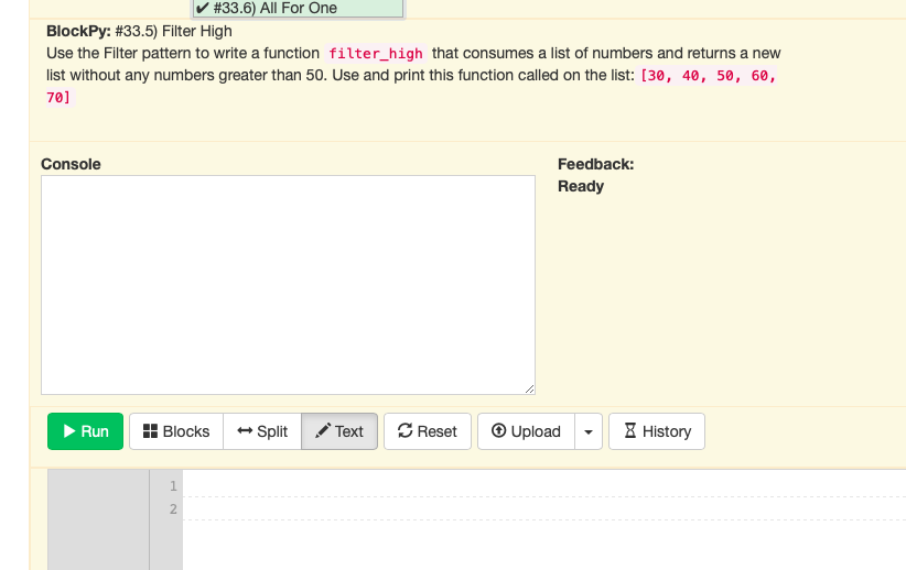 Solved V #33.6) All For One BlockPy: #33.5) Filter High Use | Chegg.com