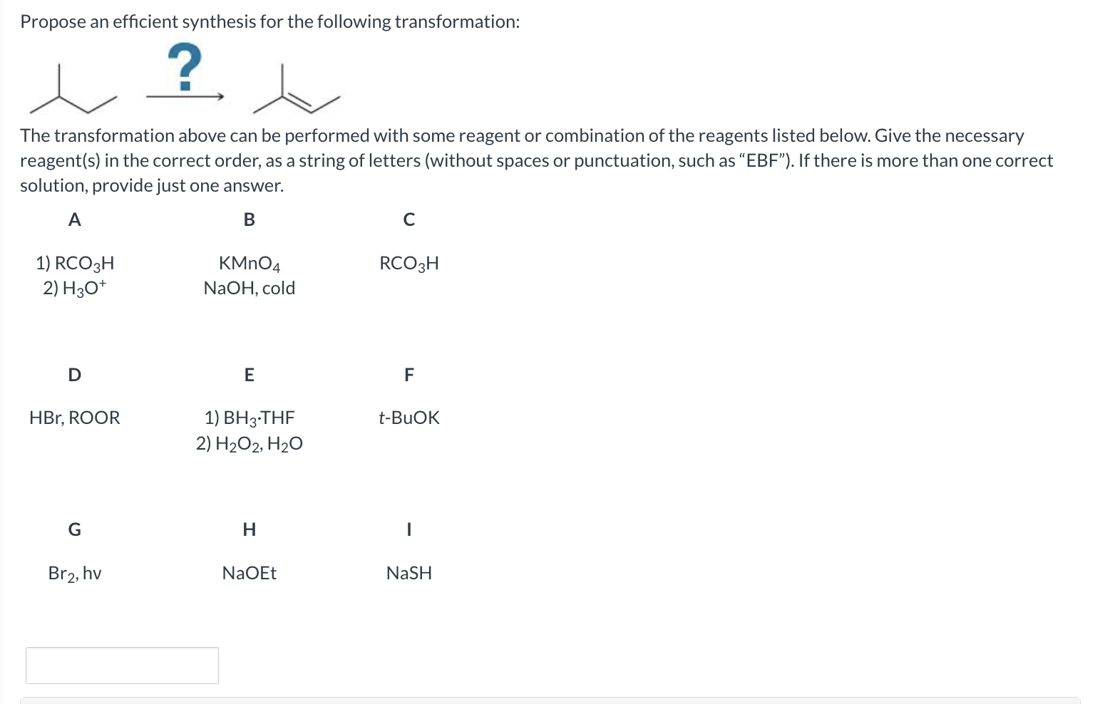 Solved Propose an efficient synthesis for the following | Chegg.com