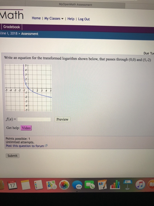 Solved MyOpenMath Assessment Math Home | My Classes | Help | | Chegg.com