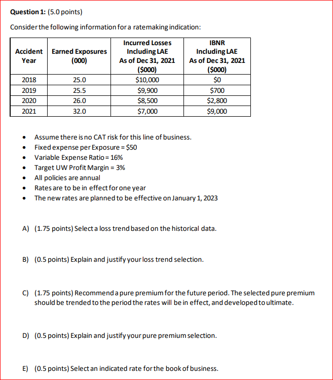 Solved Question 1: (5.0 points) Consider the following | Chegg.com