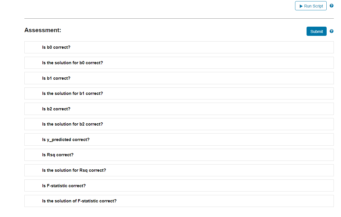 Solved Multiple Linear Regression A nursing instructor | Chegg.com