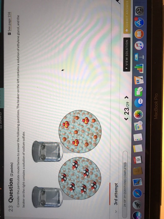 Solved 23 Question (2 points) Consider the particulate model | Chegg.com