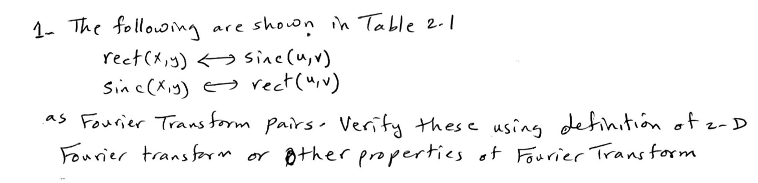 Solved TABLE 2.1 Basic Fourier Transform Pairs Signal | Chegg.com