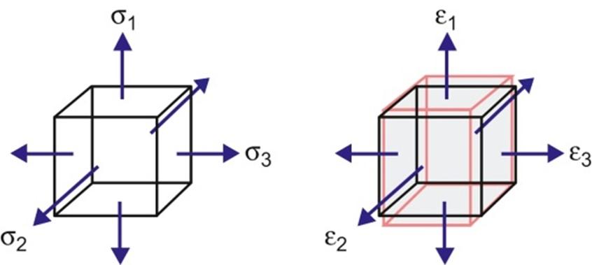 Solved A cubic element of material with Young's modulus E | Chegg.com