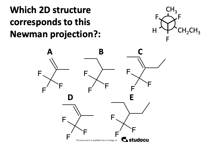 Solved Which 2D structure corresponds to this Newman | Chegg.com