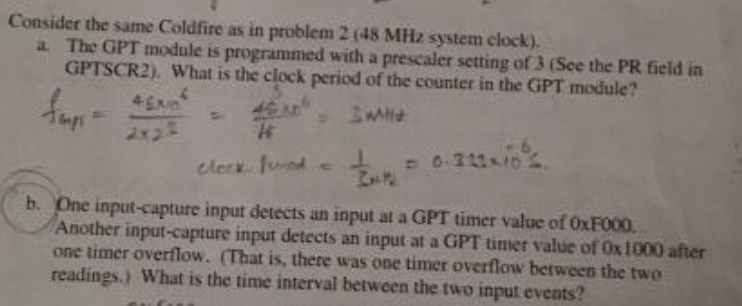 Consider the same Coldfire as in problem 2 (48 MH2 | Chegg.com