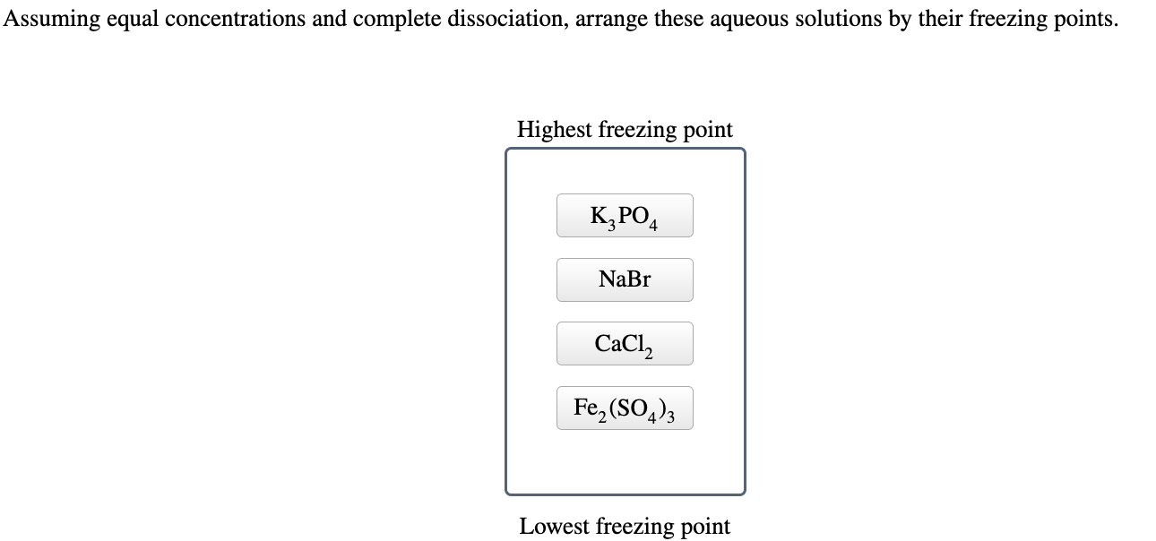 Solved Assuming equal concentrations and complete | Chegg.com