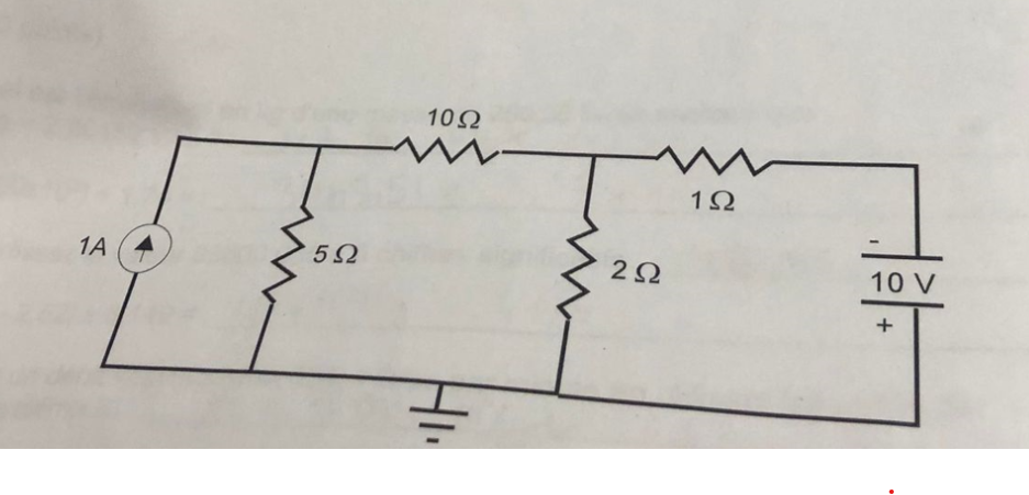 Solved For the following circuit, calculate the current | Chegg.com