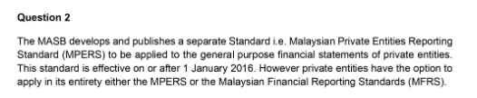 Solved The MASB develops and publishes a separate Standard | Chegg.com