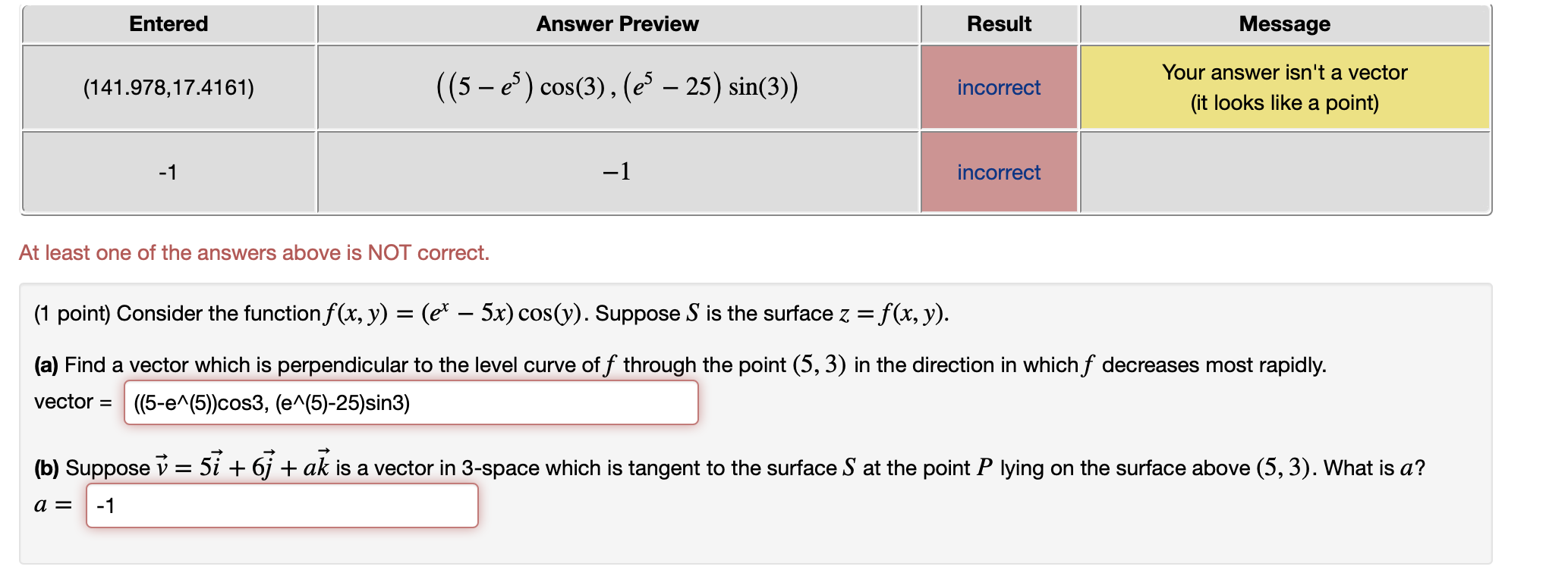 Solved Entered Answer Preview Result Message | Chegg.com