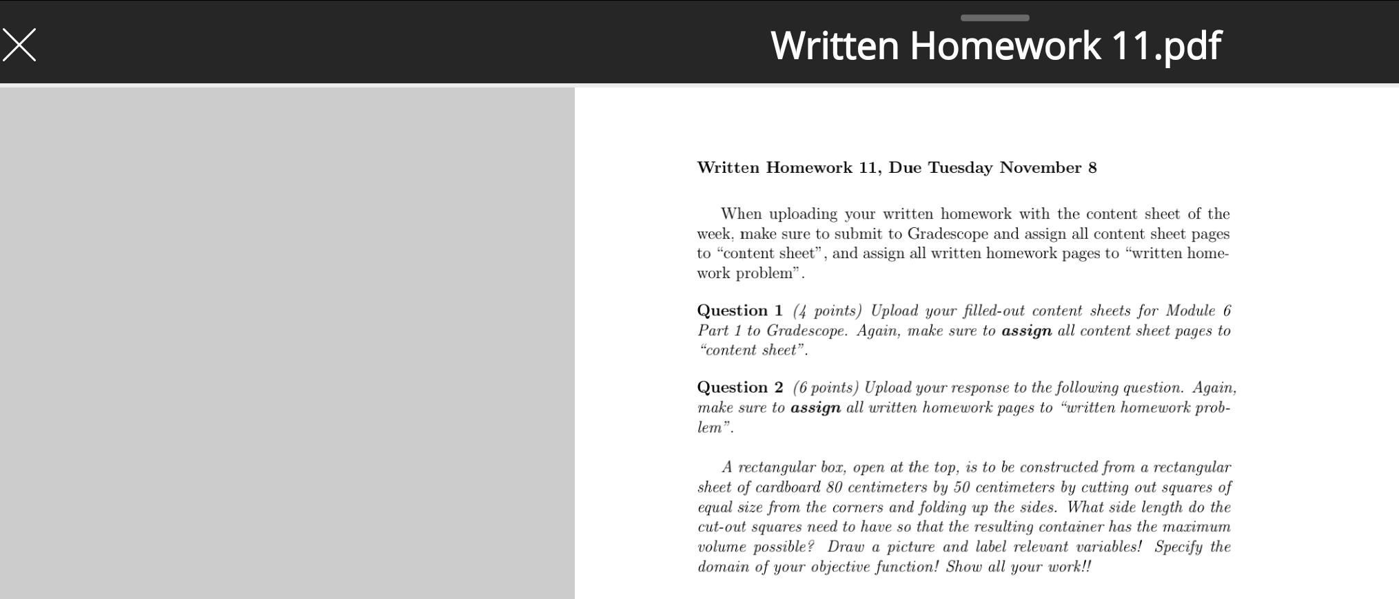 Solved Written Homework 11, Due Tuesday November 8 When | Chegg.com