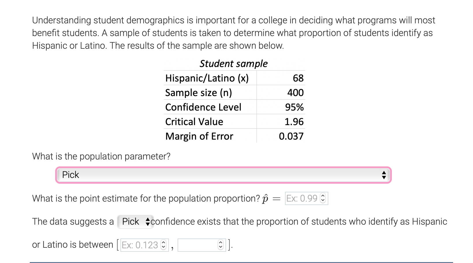 Solved Understanding student demographics is important for a | Chegg.com